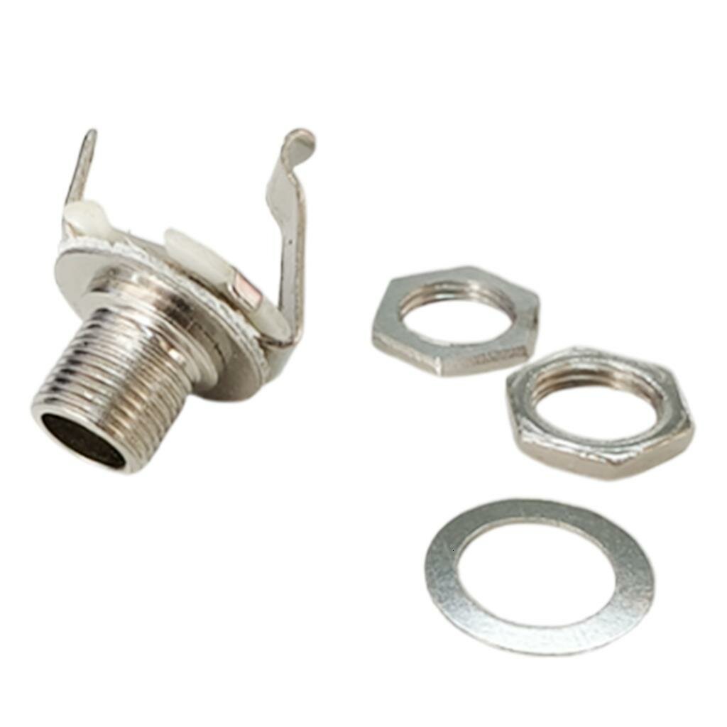 Моноженский разъём 1/4" для электрогитары, Серебро