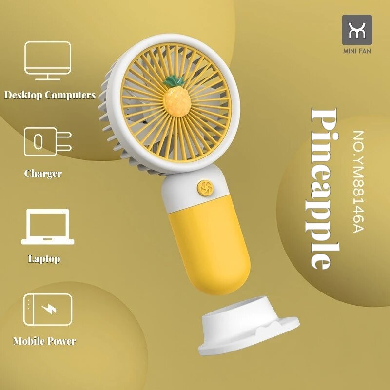 Портативный вентилятор Pineapple Yellow