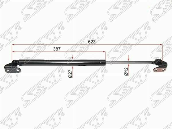 Амортизатор крышки багажника SAT ST-68908-35040 Toyota 4Runner 95-02 / Hilux Surf 95-02 левый