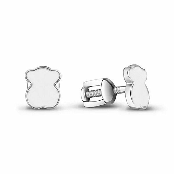 Серьги пусеты, серебро, 925 проба, родирование