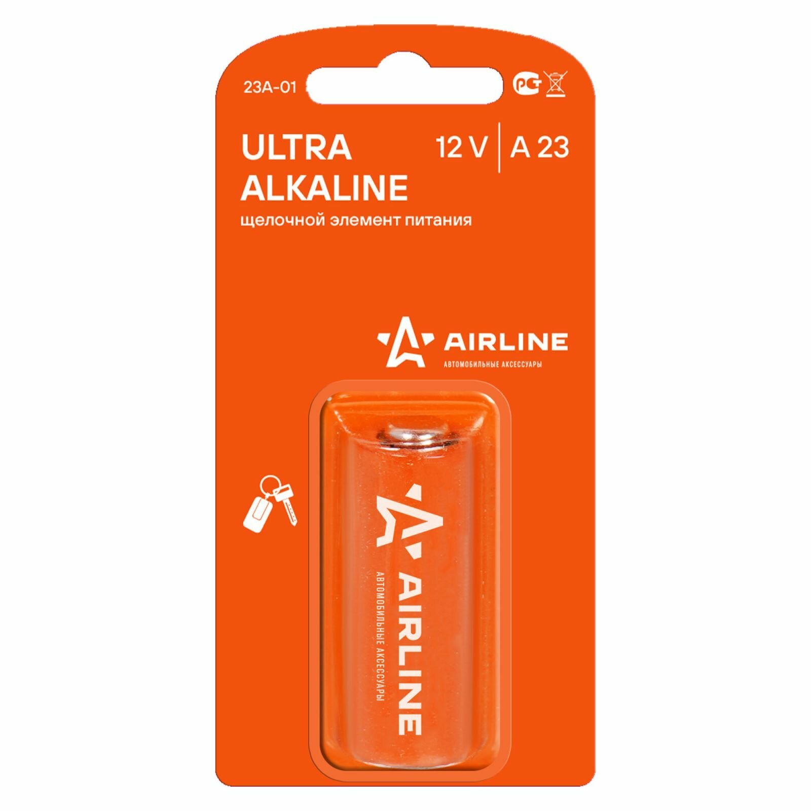 Батарейка алкалиновая AIRLINE Ultra Alkaline A23 12V 1 шт 23A-01