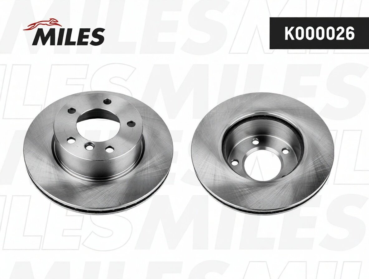 Диск тормозной bmw 1 e81/e87 1.6/2.0 04- передний вент Miles K000026