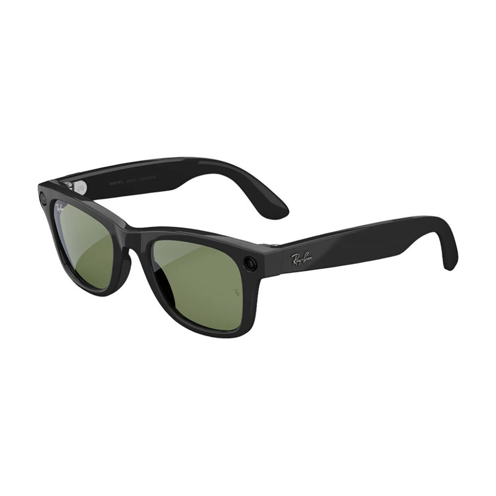Умные очки Ray-Ban Wayfarer (GEN 2), Shiny Black/G-15 Green (155-53)