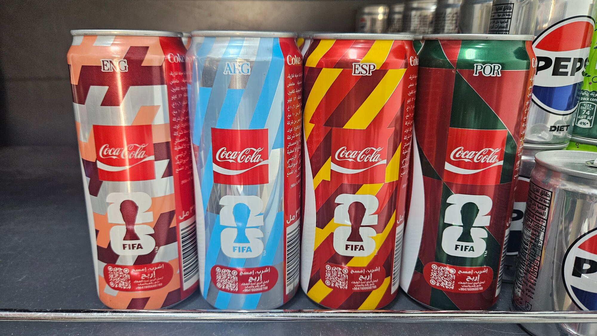 Набор напитков Coca-Cola, к ЧМ-2026 FIFA, Англия, Аргентина, Португалия и Испания, 4шт