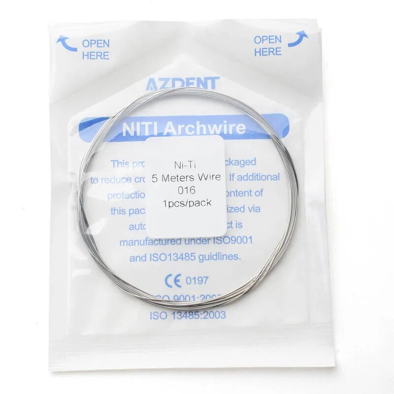 AZDENT Ортодонтическая проволока Niti 5 м 0.012 0.014 0.016 Size 0.016