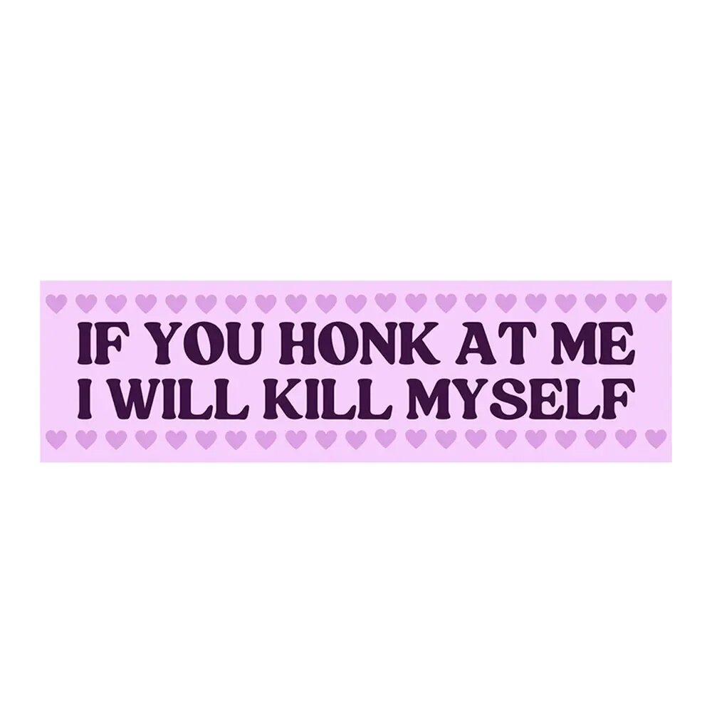 Забавные мультяшные наклейки FUYOOHI с надписью «If You Honk At Me», упаковка наклеек, внешние аксессуары, водонепроницаемые ПВХ наклейки