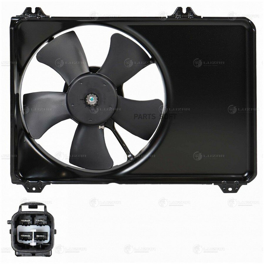 LUZAR LFK2463 Э/вентилятор охл. c кожухом Swift (04-) 1.3i/1.5i (кожухом)