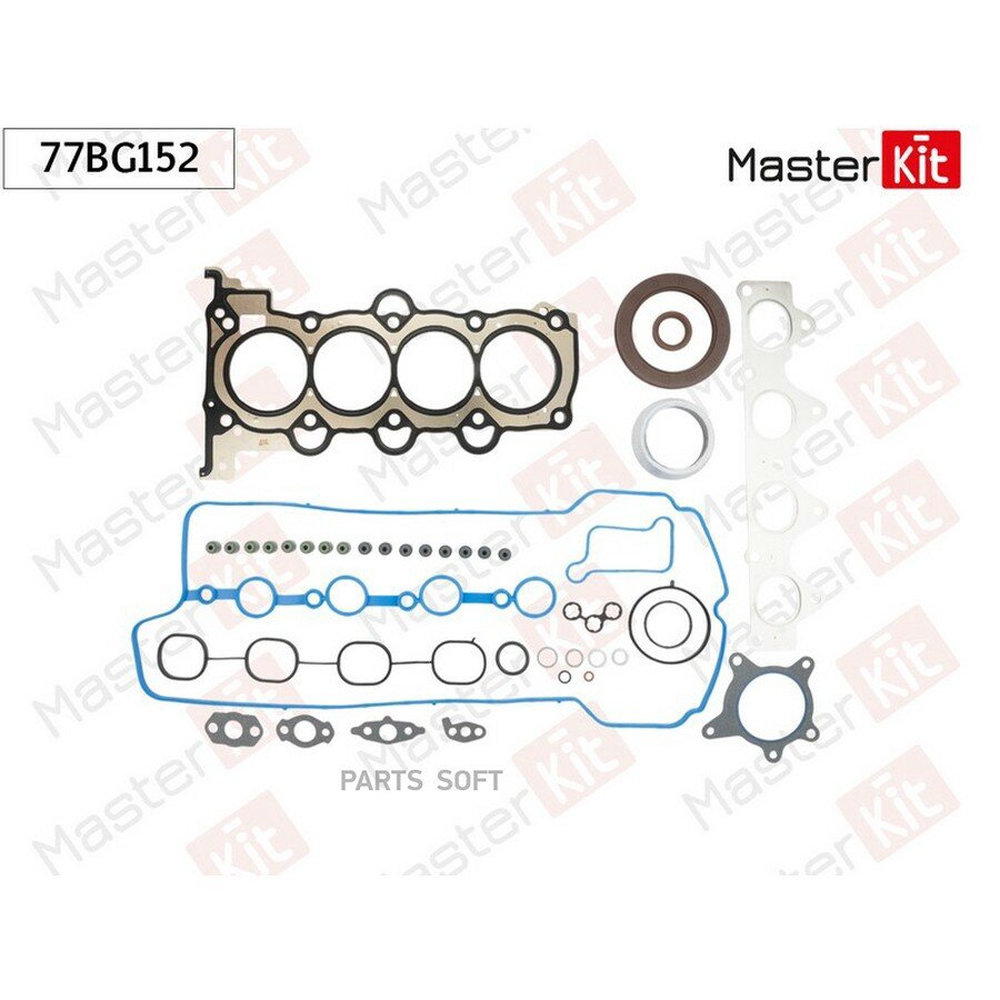 MASTERKIT 77BG152 Комплект прокладок HYUNDAI SOLARIS I G4FD полный
