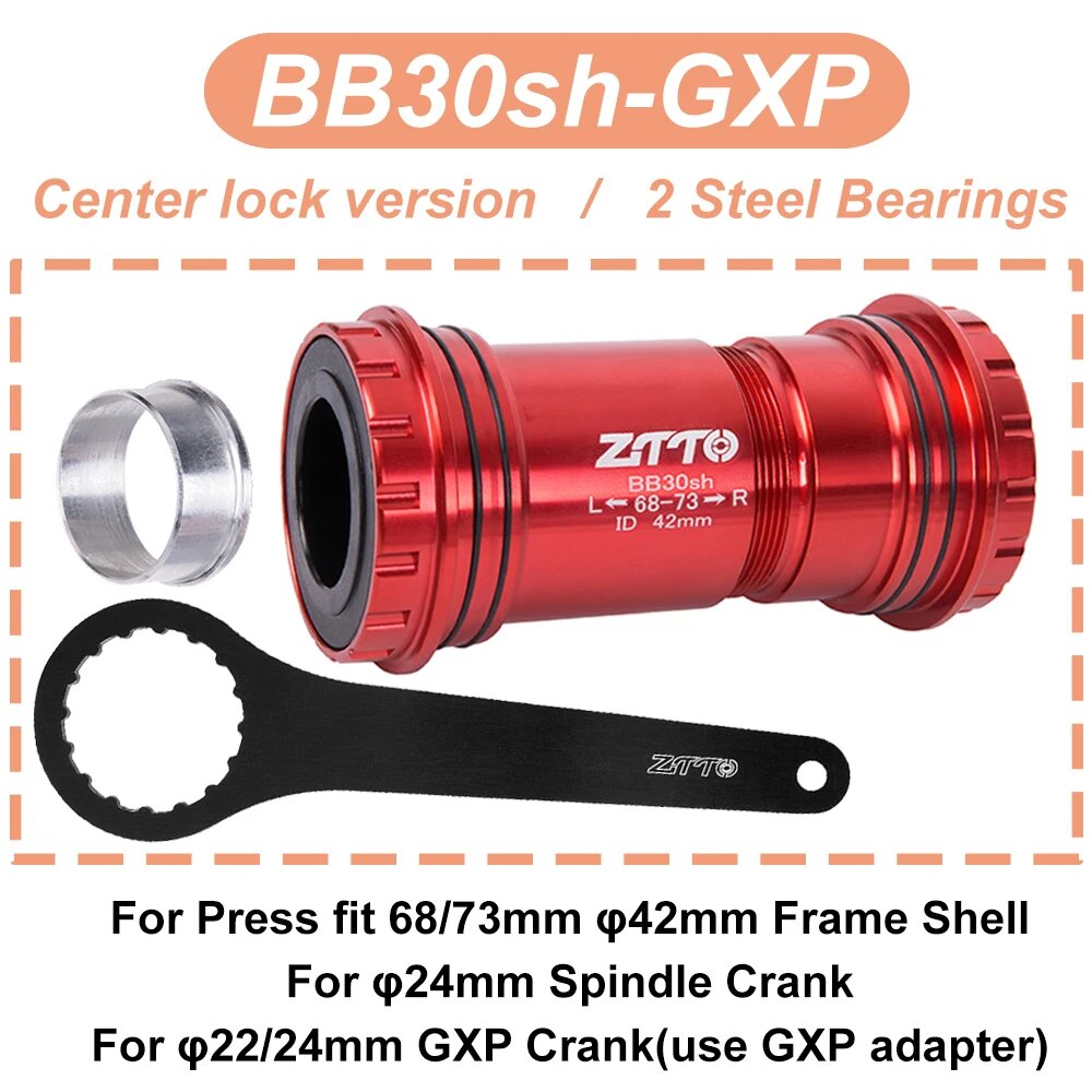 ZTTO BB30sh-GXP Каретка Красный 22/24