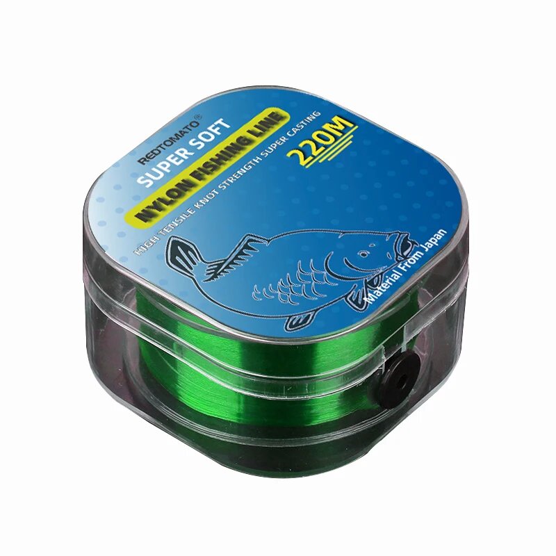 Рыболовная леска REDTOMATO 220м, 0.25mm, 8.1kg, Зеленый
