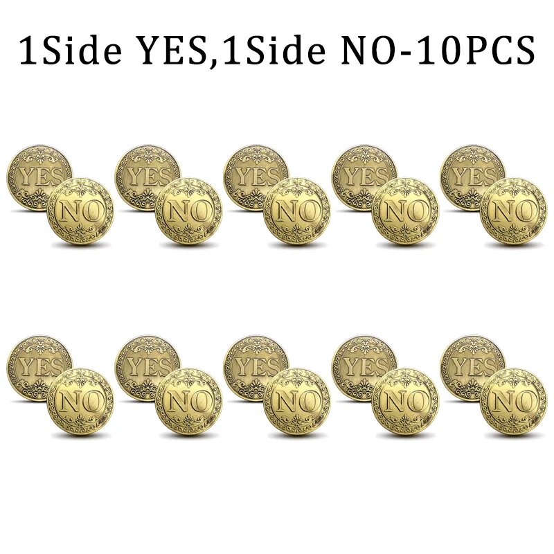 Монеты "Да/Нет" бронзовые, Style A-10pcs