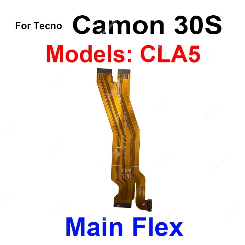 Для Tecno Camon 18 19 20 30 30S P Pro Premier основная гибкая материнская плата гибкая лента ЖК-разъем материнской платы гибкий кабель ремонт