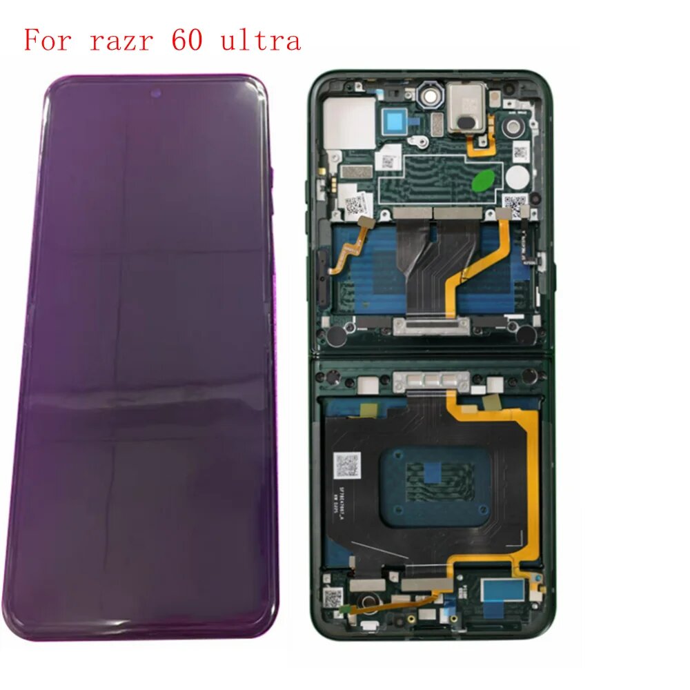 7" Для Motorola RAZR 60 Ultra: основной внутренний большой ЖК-экран, сенсорное green with frame