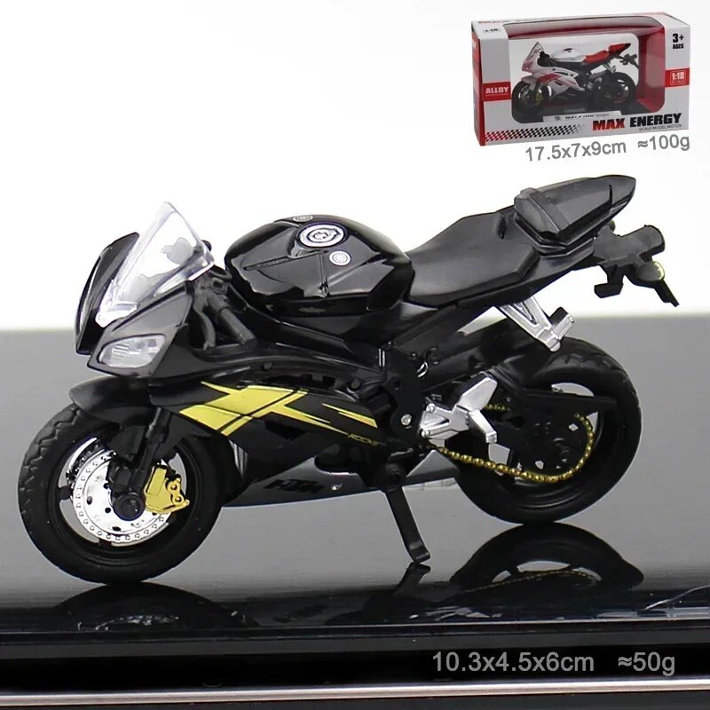 Мотоцикл Welly 1:18 Yamaha черный, коллекционный