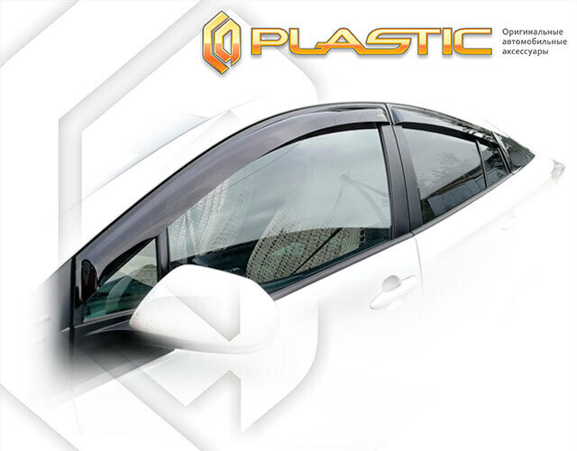 Дефлекторы боковых окон Toyota Prius 2015-2019 ZVW50, ZVW51, ZVW55 Classic полупрозрачный
