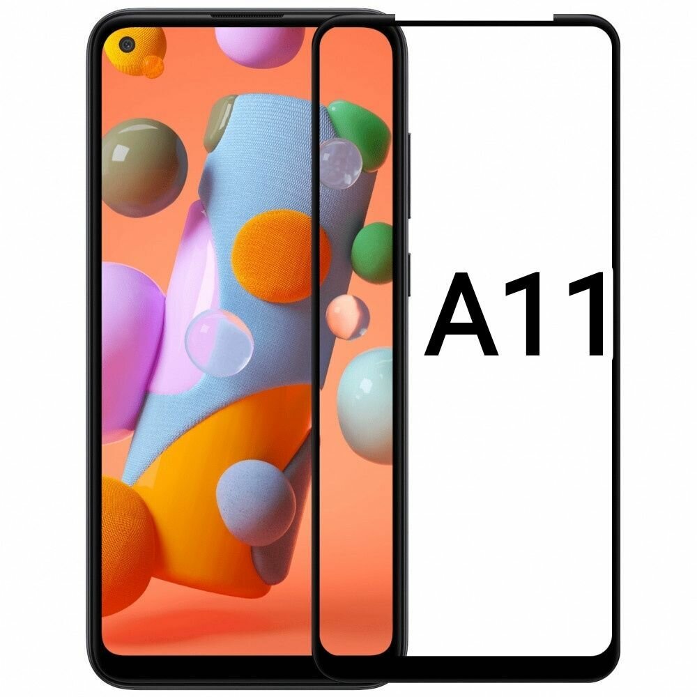 Samsung Galaxy A11 a115f, M11 m115f Защитное стекло 3D черное, полное покрытие, бронестекло самсунг галакси А11, М11