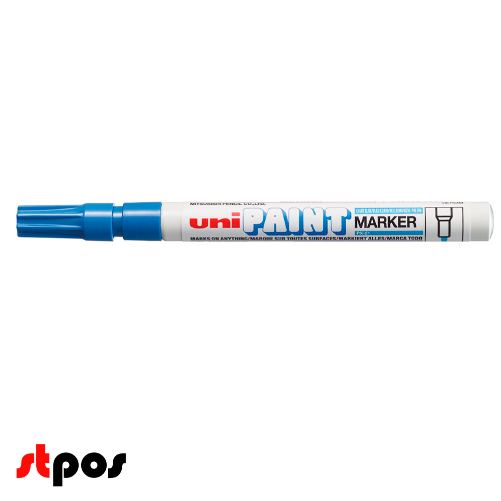 Маркер-краска PAINT PX-21 для письма по любой поверхности, толщина линии 0,8-1,2 мм, овальный, голубой