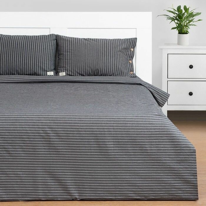 Постельное бельё Этель евро Quiet shade 200х220 см,220х240 см,50х70-2шт, 100 жатый хлопок, 140 гр/м2