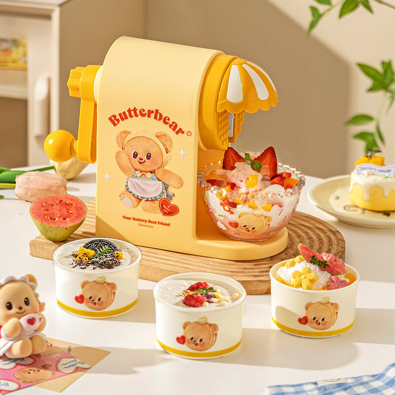 Ручная ледяная дробилка Butterbear, набор для домашнего приготовления мороженого и коктейлей