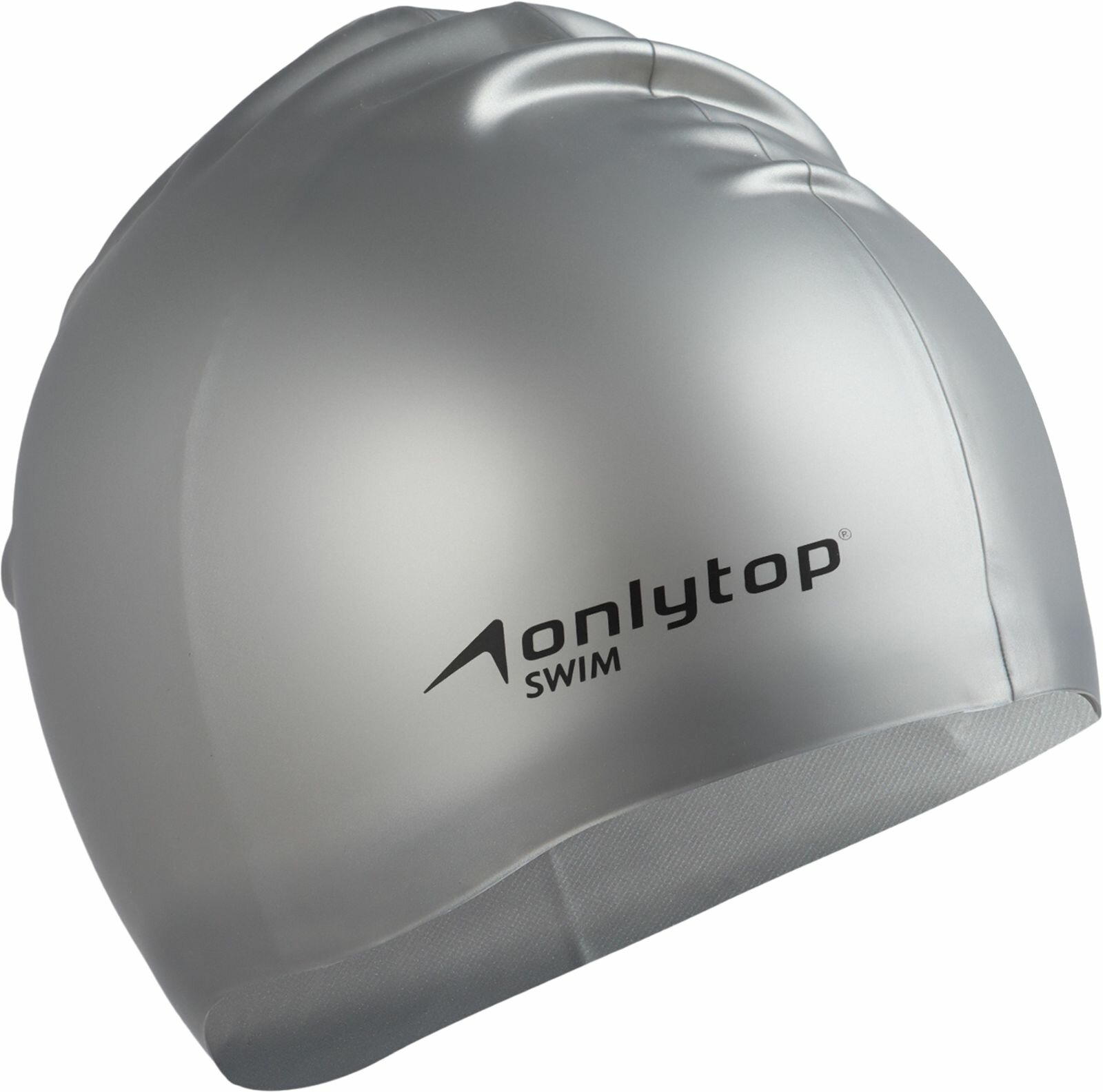 Силиконовая шапочка для плавания ONLYTOP, взрослая плавательная шапка для купания в бассейне, обхват 54-60 см, цвет серый