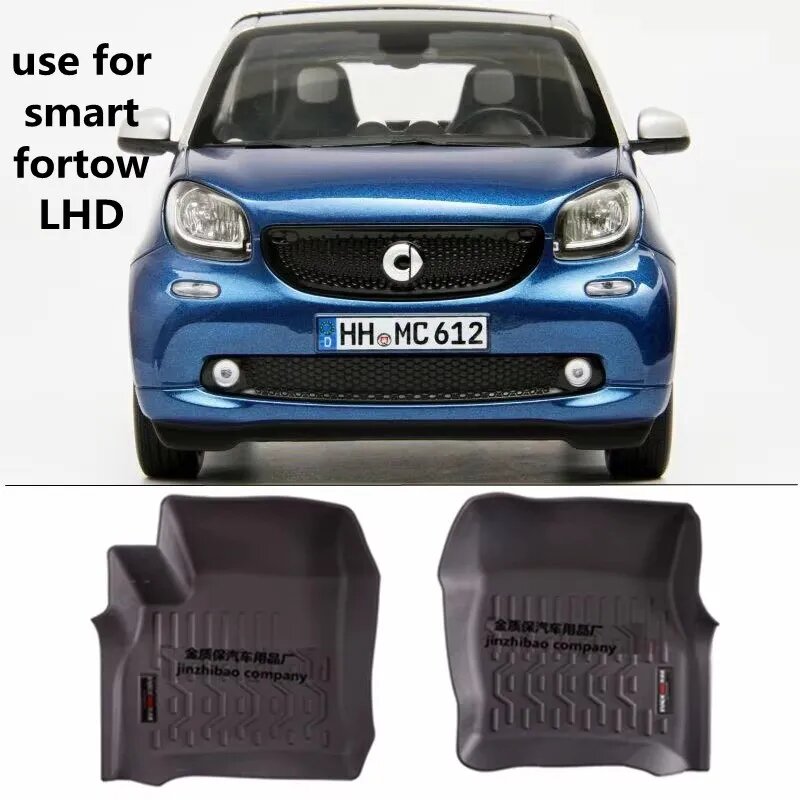 Для BENZ 453 Smart для подвесной машины коврик AllWeather smart fortow Mat Set Trim to Fit Для smart 453 для подвесной водонепроницаемой коврики для пола