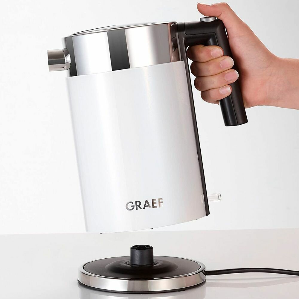 Чайник Graef WK61EU, двухслойный, белый, 1.5л, мощность 2015Вт — фото 1