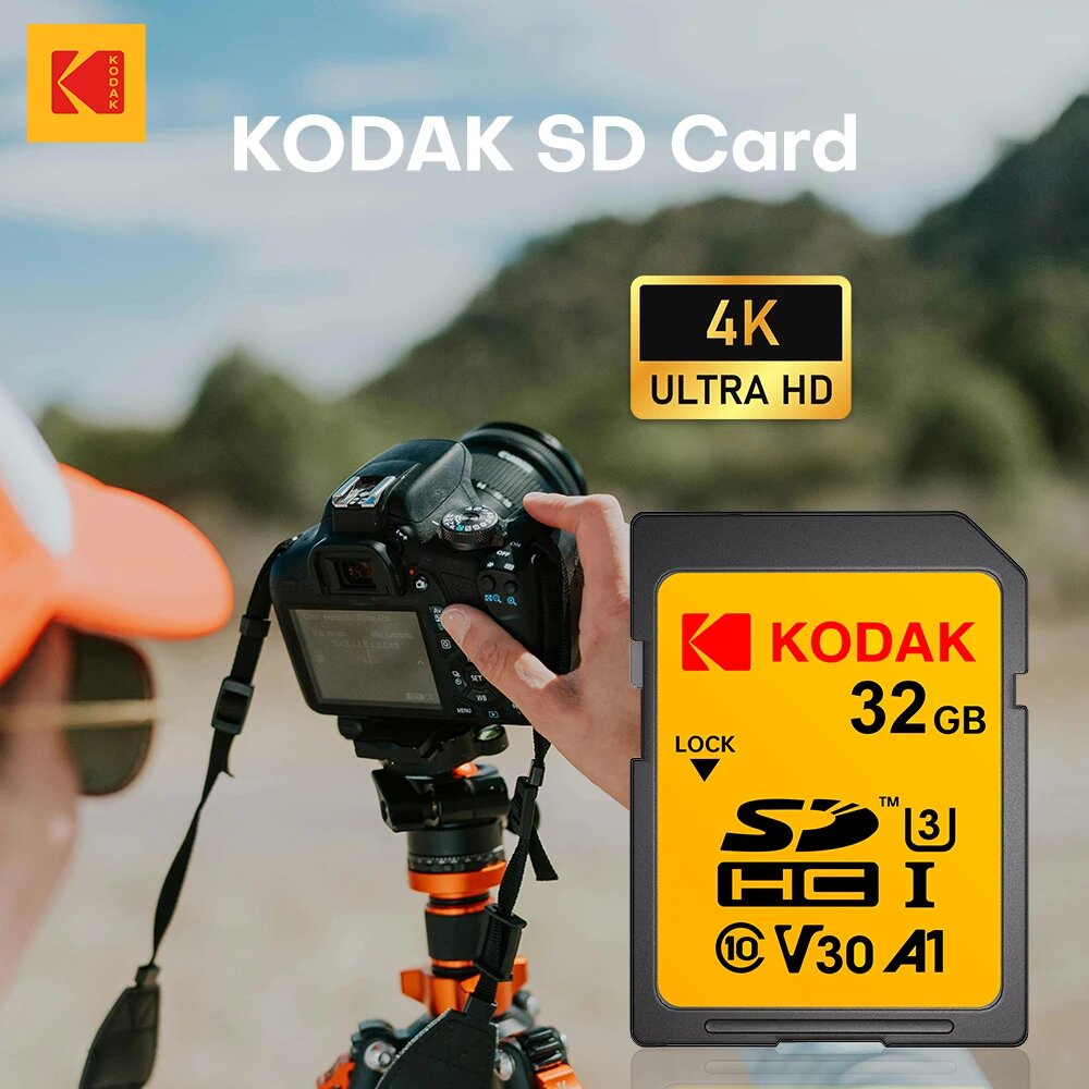 Карта памяти Kodak Professional SD 32GB 64GB 128GB 256GB UHS-I U3 V30 32 GB