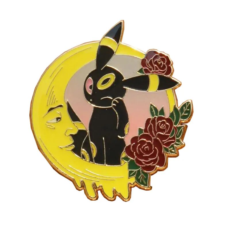 Булавка Pokemon Eevee на луне с розами, Цвет: 6