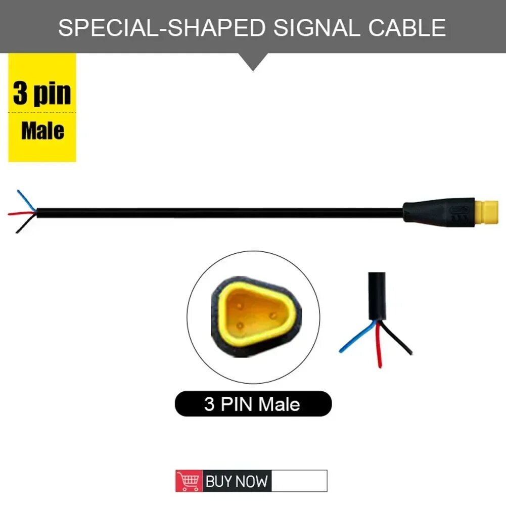 Julet 5-контактный разъем для электровелосипеда Желтый, 3 Pin Male