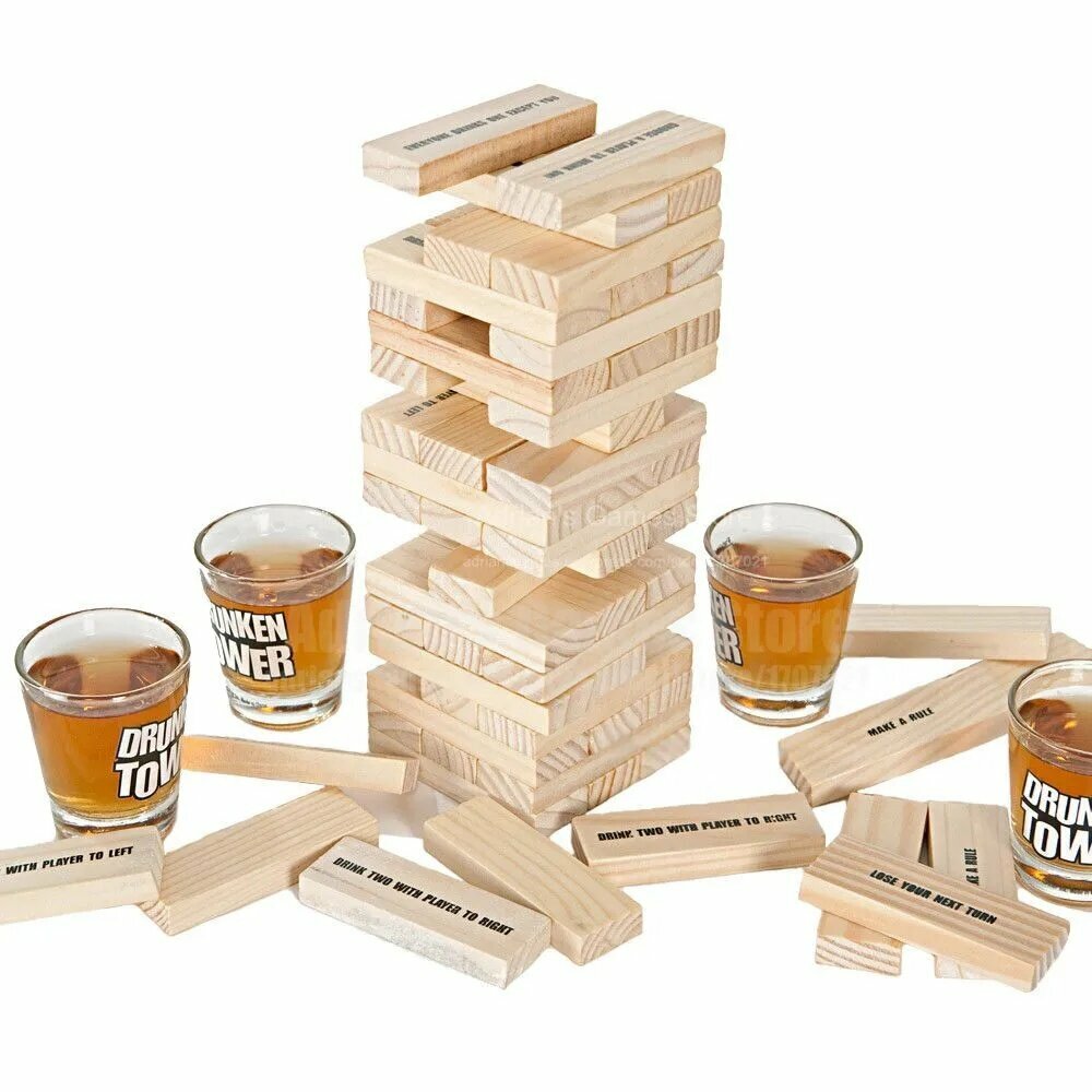 Веселая настольная игра alcohol building block tower для взрослых 18+