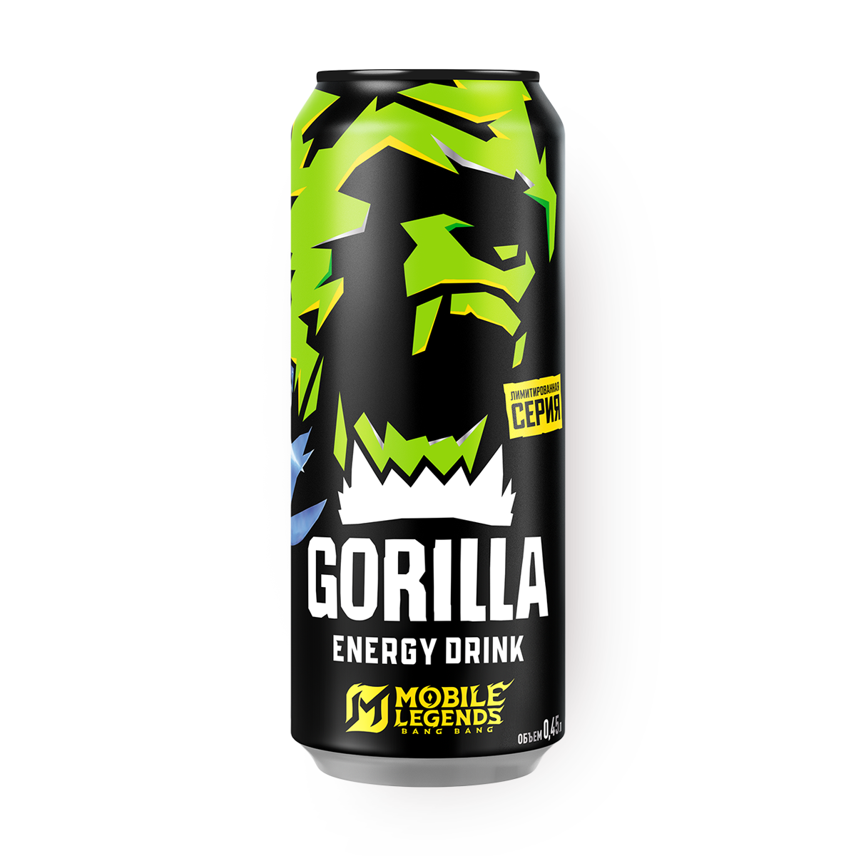 Энергетический напиток Gorilla, классический вкус, 0,45 л, металлическая банка