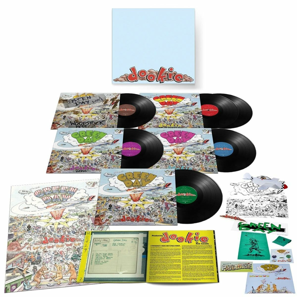 Виниловая пластинка Green Day - Dookie (6LP Box Set, Разноцветный винил (комплект)) Limited, 2023