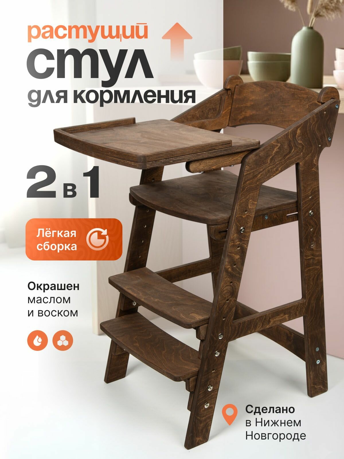 Стульчик для кормления без подушки