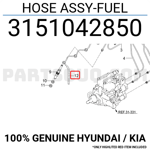 Шланг топливной системы / HOSE ASSY-FUEL