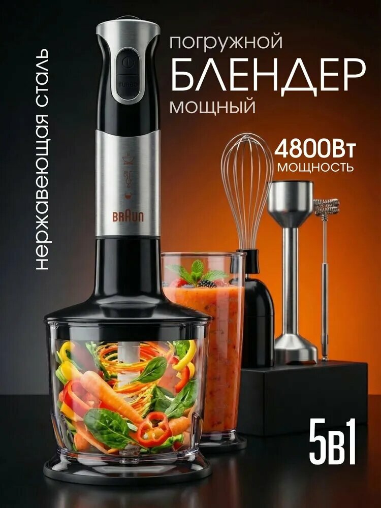 Погружной блендер Блендер Бош, серебристый
