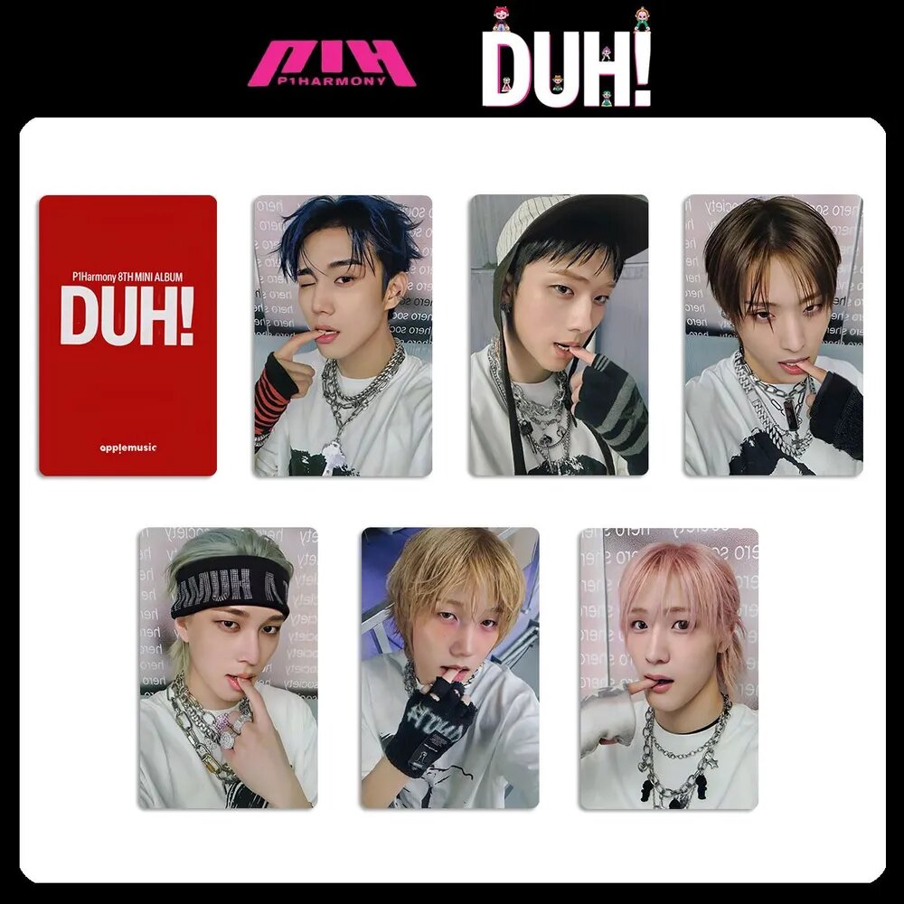 P1Harmony Карточки DUH k-pop карточки коллекционные WITHMUU EVERLINE Фотокарточки 54 * 86 мм 6 шт