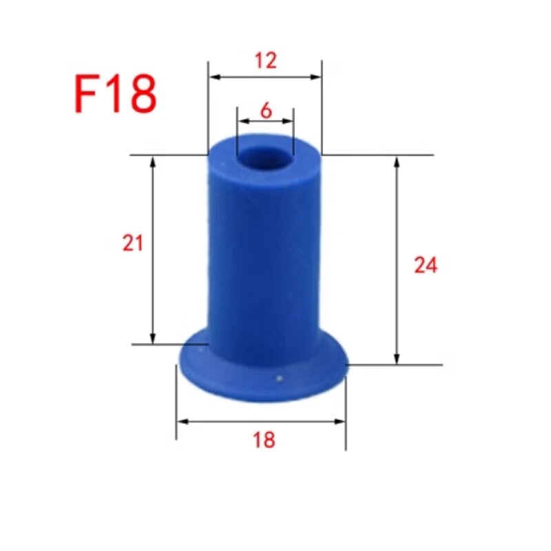 Синий вакуумный фитинг F18, диаметр 12мм