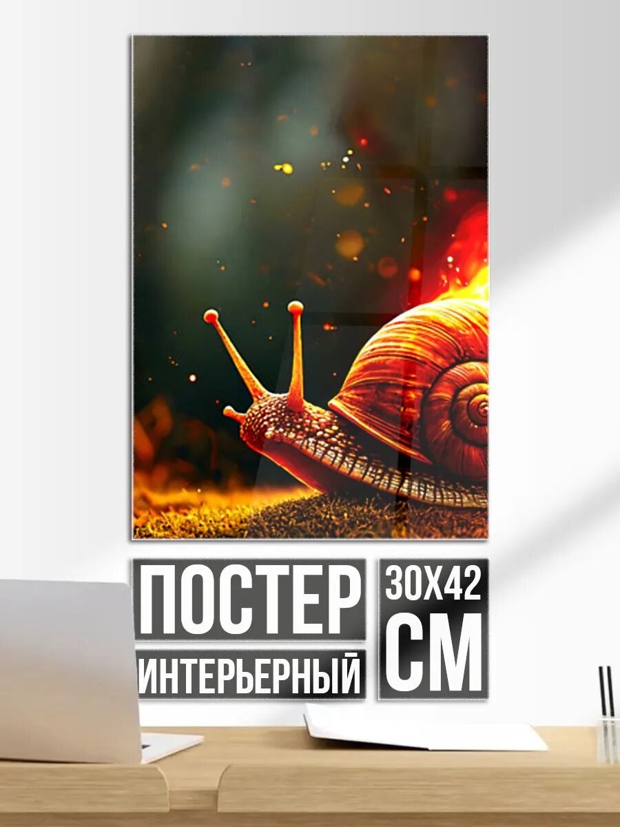 Постер на стену Улитка в огне