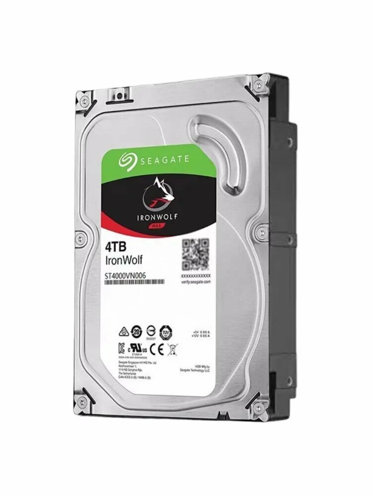 Жесткий диск Seagate IronWolf ST4000VN006, внутренний, 4ТБ, SATA III, 5900об/мин