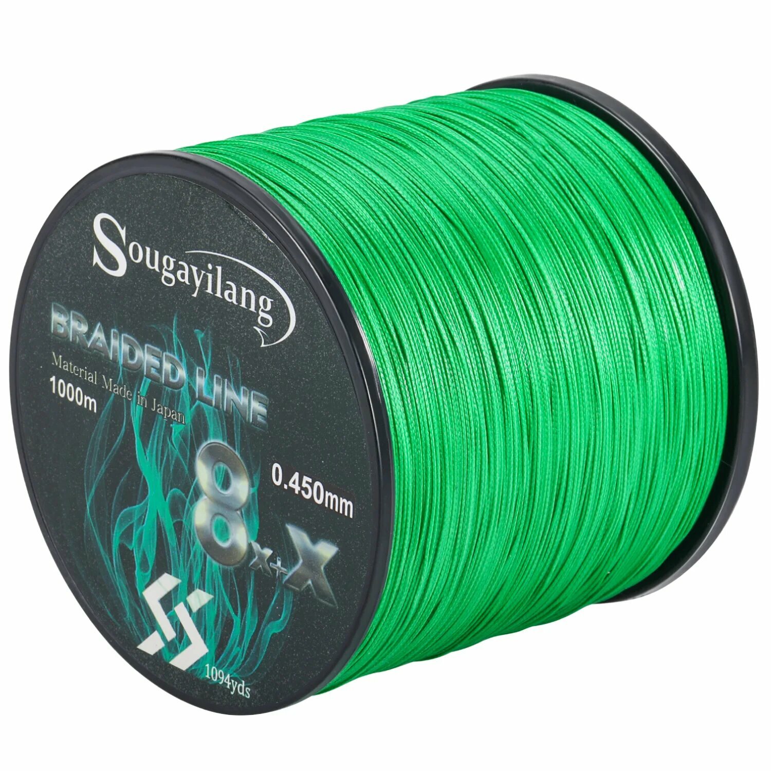 Плетеный шнур Sougayilang 1000м, 0.40mm, 26lb, изумрудный
