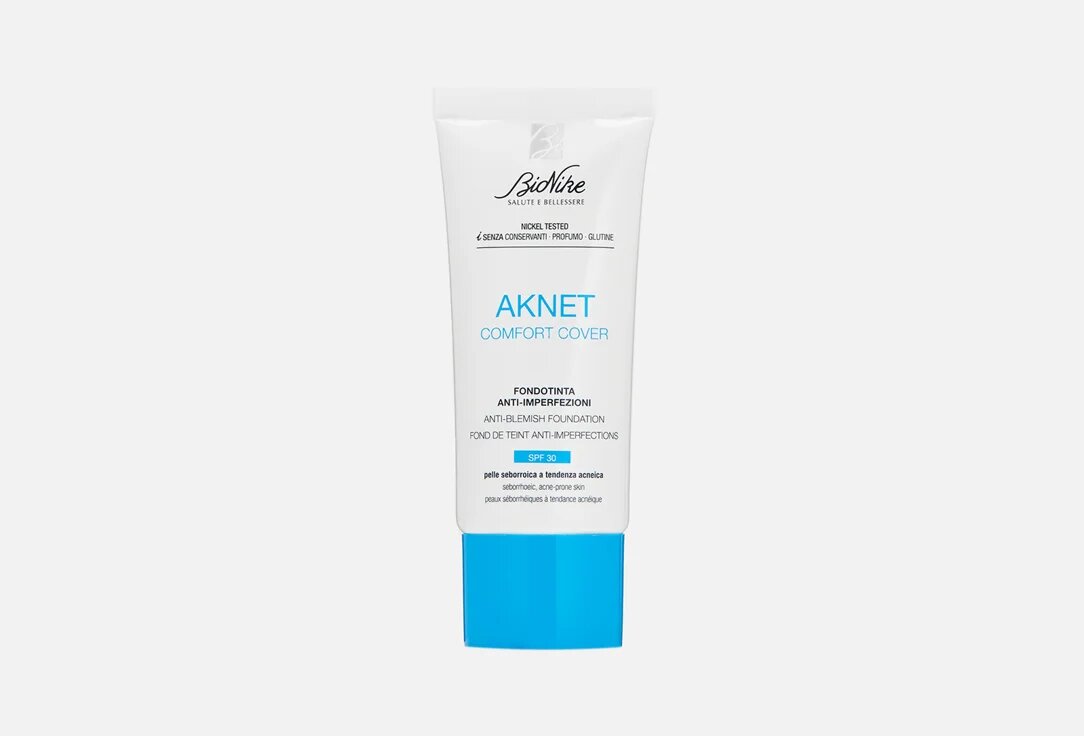BioNike AKNET COMFORT COVER Тональная основа для лица SPF30 30 мл 101, Ivoire