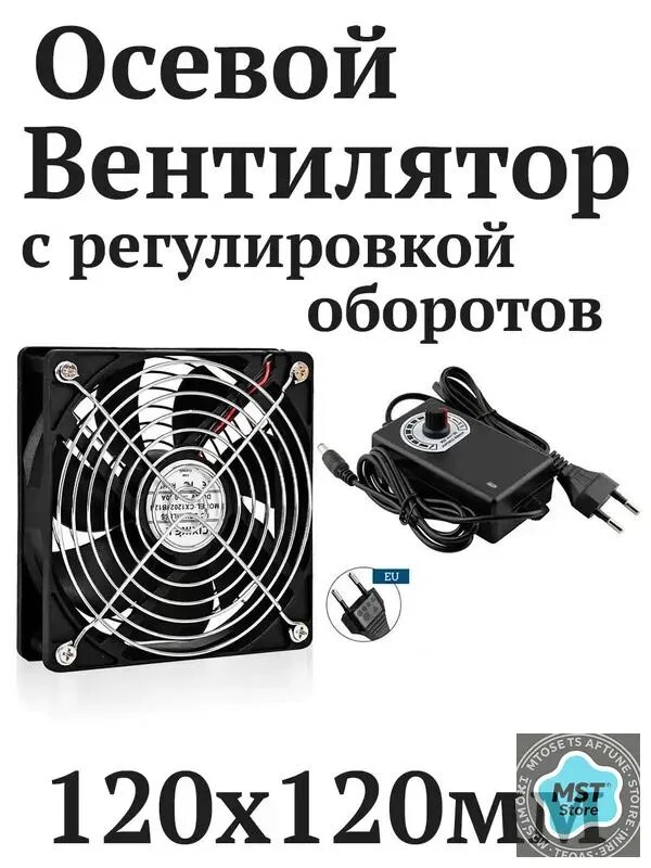 GEALFIS Вентилятор 120 120 мм с плавной регулировкой оборотов, бесшумный, гидродинамический подшипник, PWM управление, для ПК и серверов, 1 шт