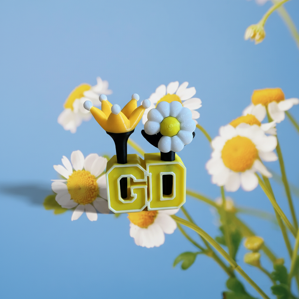 Официальная коллекционная статуэтка Bigbang G-Dragon с дизайном светового стика, желтый цвет