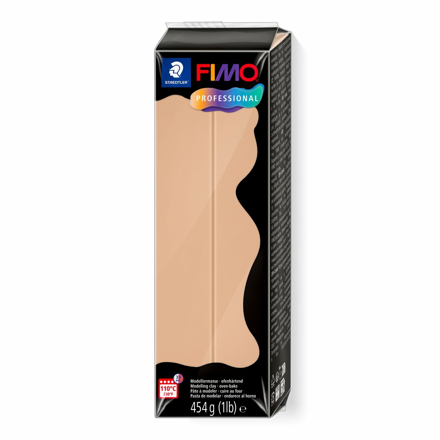 Полимерная глина FIMO Professional 8041-45, непрозрачный песочный 454 г, запекаемая