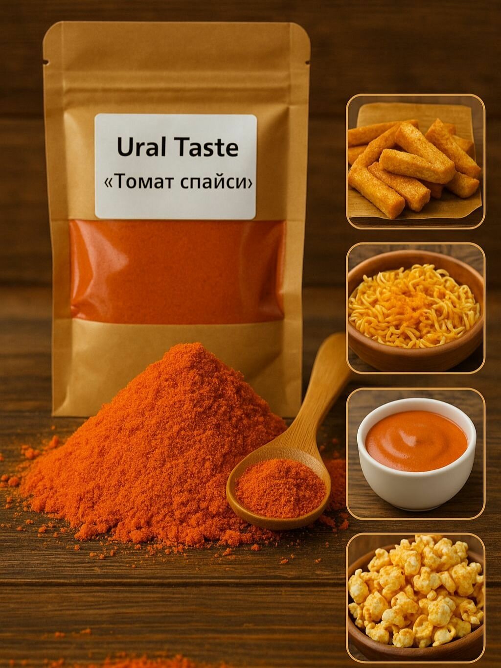 Приправа Ural Taste "Томат спайси", без ГМО и искусственных добавок, 50 г