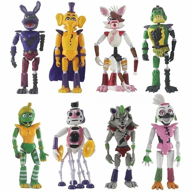 Набор Фигурок Аниматроник 8 героев (Five Nights at Freddy's - FNAF) Наф 5 ночей с Фреди,15-18cm
