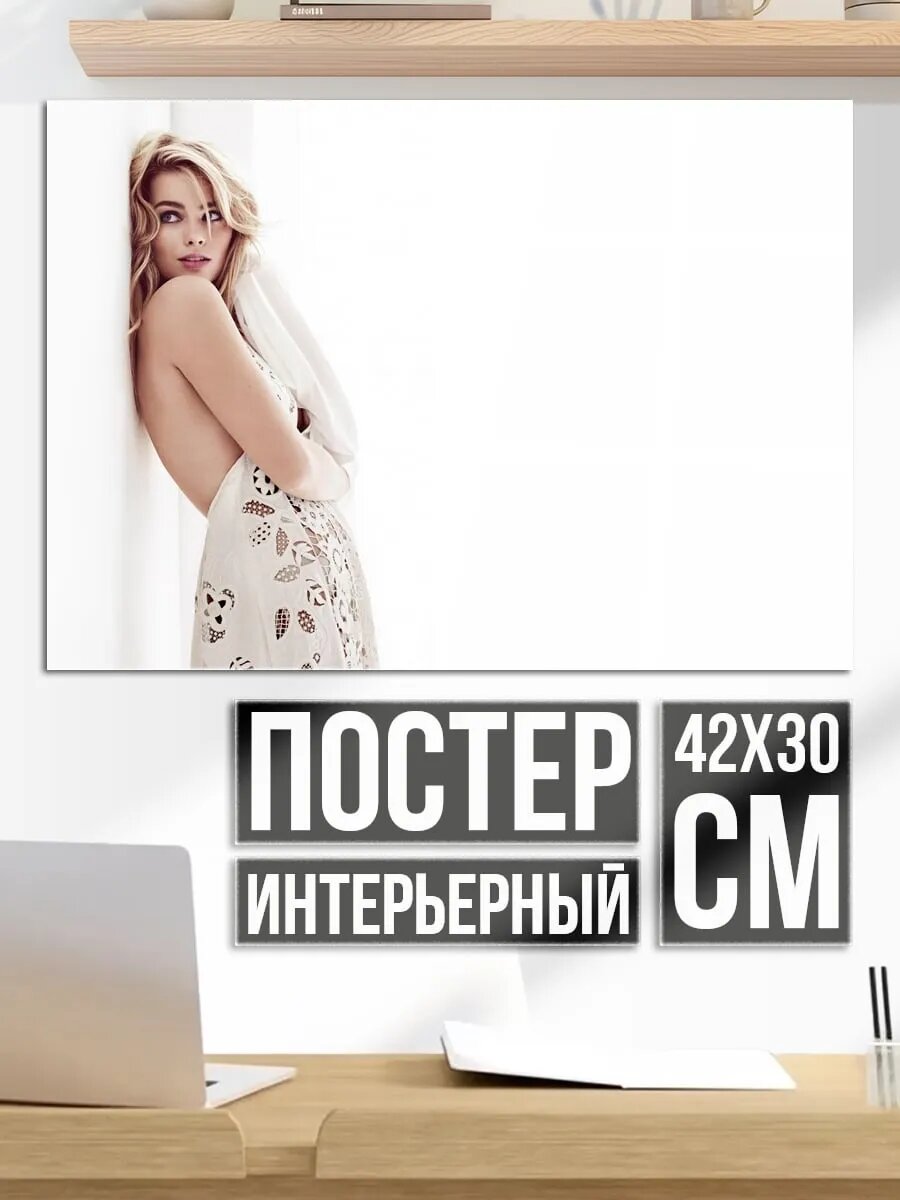 Плакат постер девушка в платье