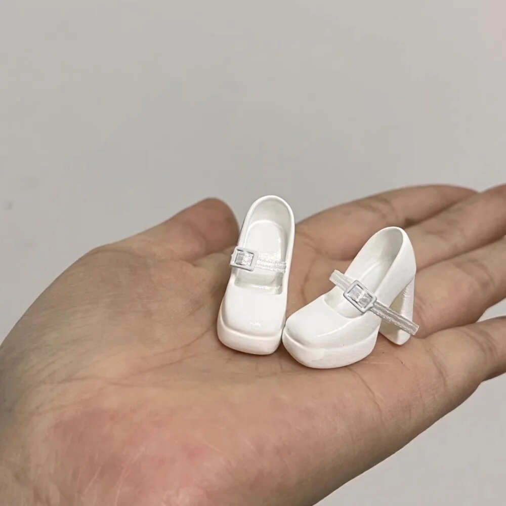 Платформенные туфли для кукол Taholicy OB24 OB22 Blyth White shoes B, OB24 fit 2.5cm feet