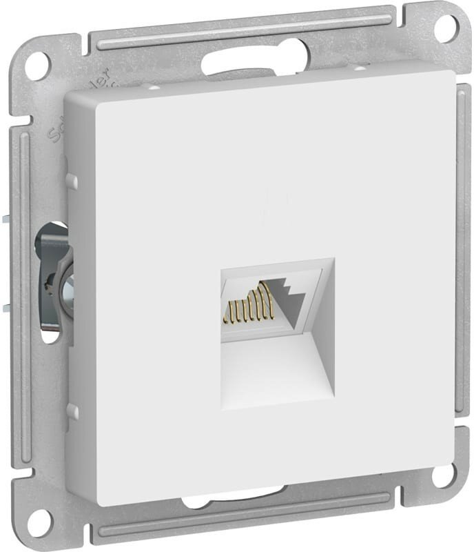Розетка компьютерная AtlasDesign RJ45 кат.6A механизм бел. SE ATN000186/3