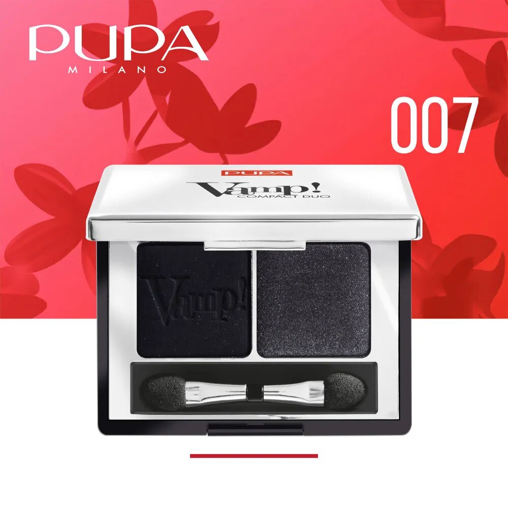PUPA Компактные двойные тени VAMP! DUO №007, темная ночь